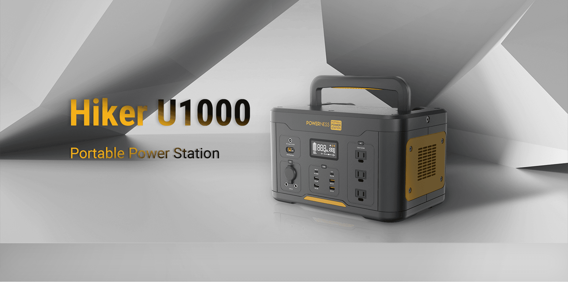 Powerness HikerU1000 Portable Power Station Giant Power Bank with AC ...