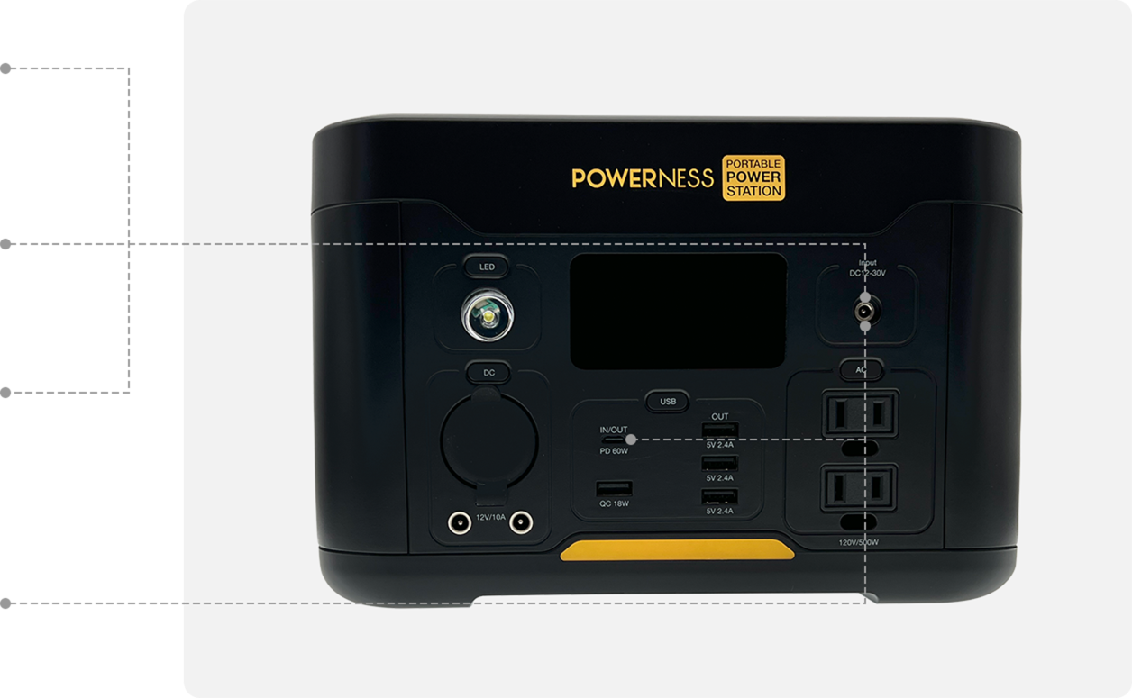 Powerness HikerU500 Portable Power Station Giant Power Bank with AC ...
