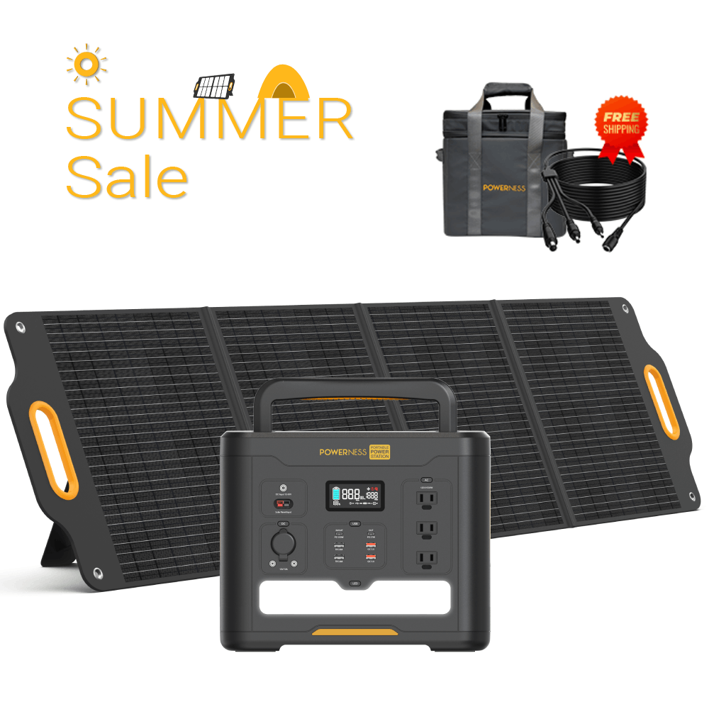 Powerness Solar Generator Kit. LifeFO4 battery safe and stable ...