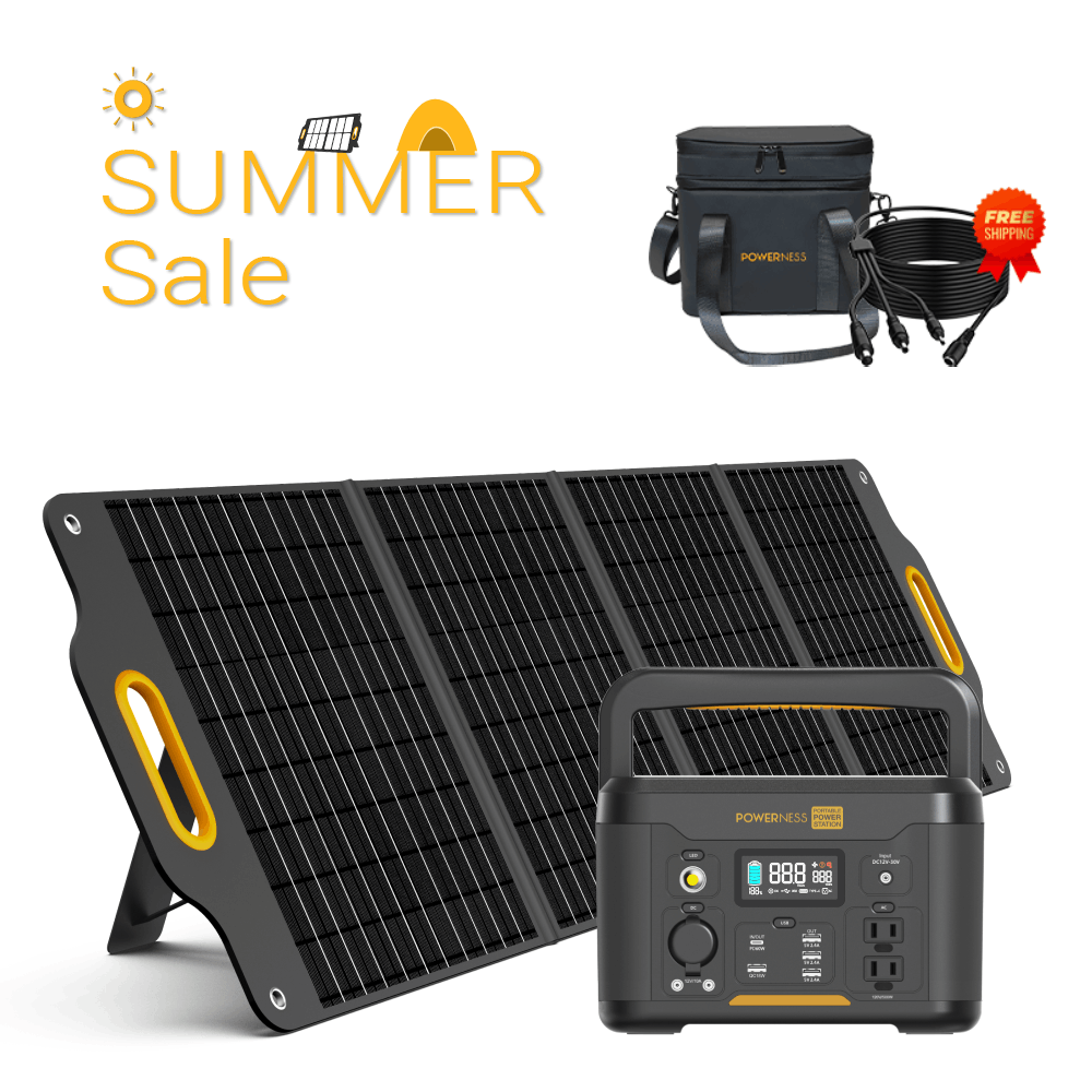 Powernesss Solar Generator 500 solar kit. Harness sunshine and store it ...